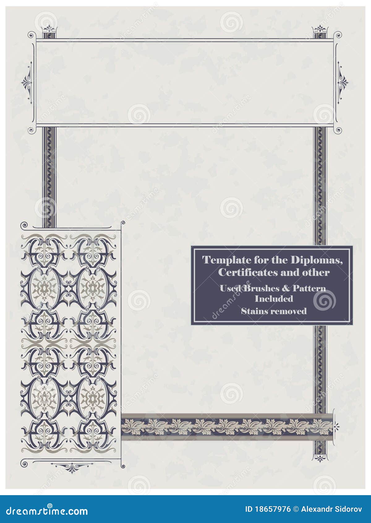 Vintage Frame, Certificate or Diploma Template Stock Vector ...