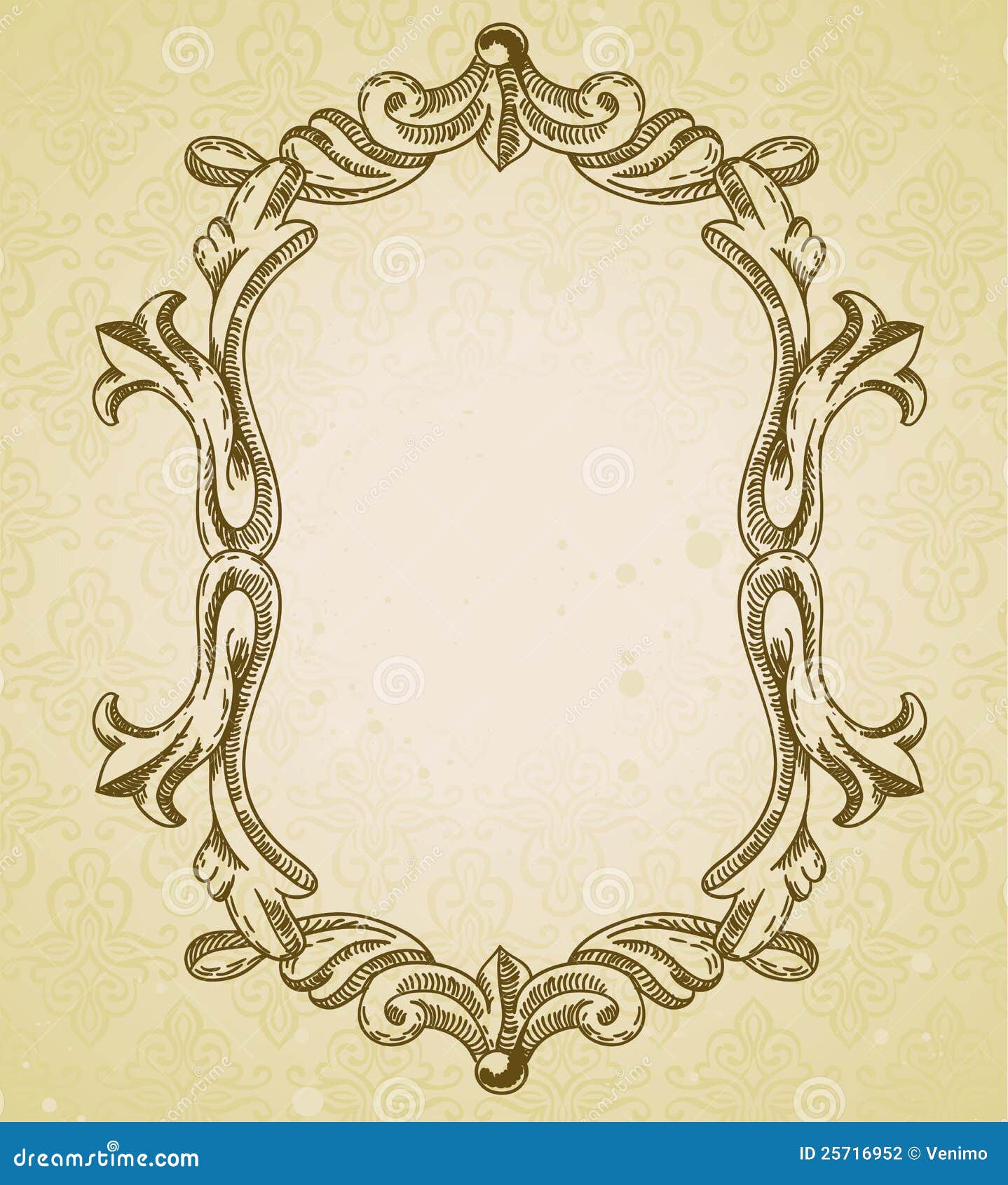 Vintage Frame with Copy Space for Text Stock Vector - Illustration of ...