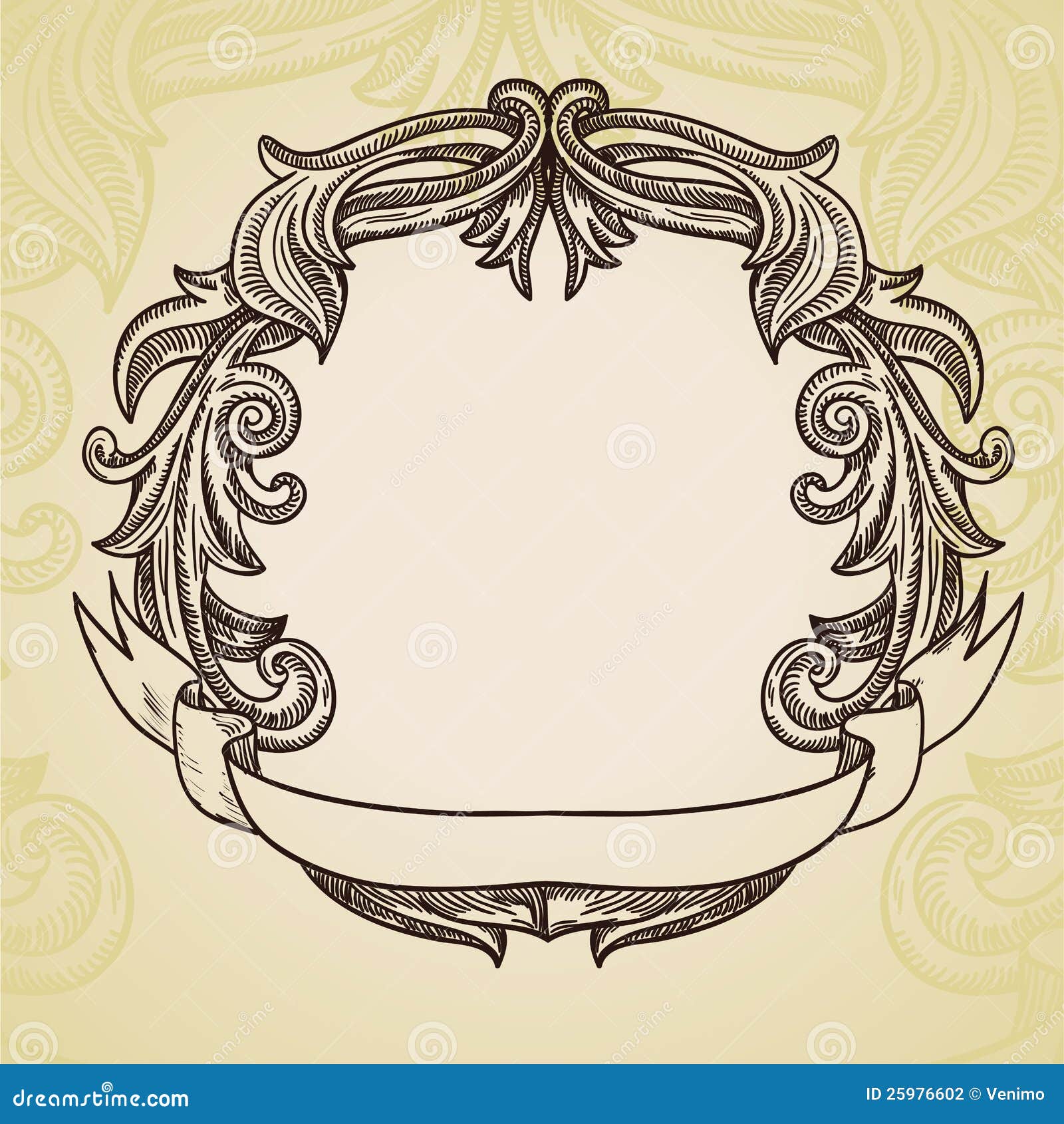 Vintage Frame With Copy Space For Text Stock Vector - Illustration of ...