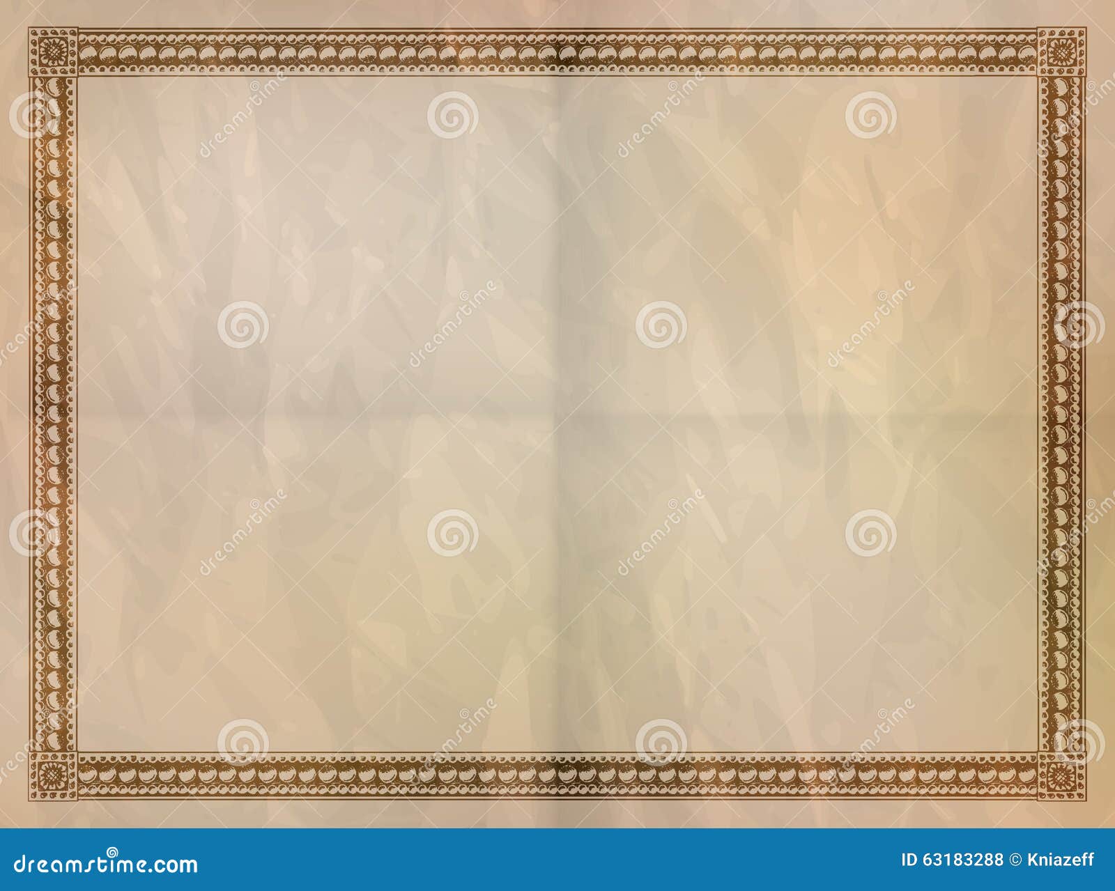 Vintage Frame on Crumpled Ancient Paper Stock Vector - Illustration of ...
