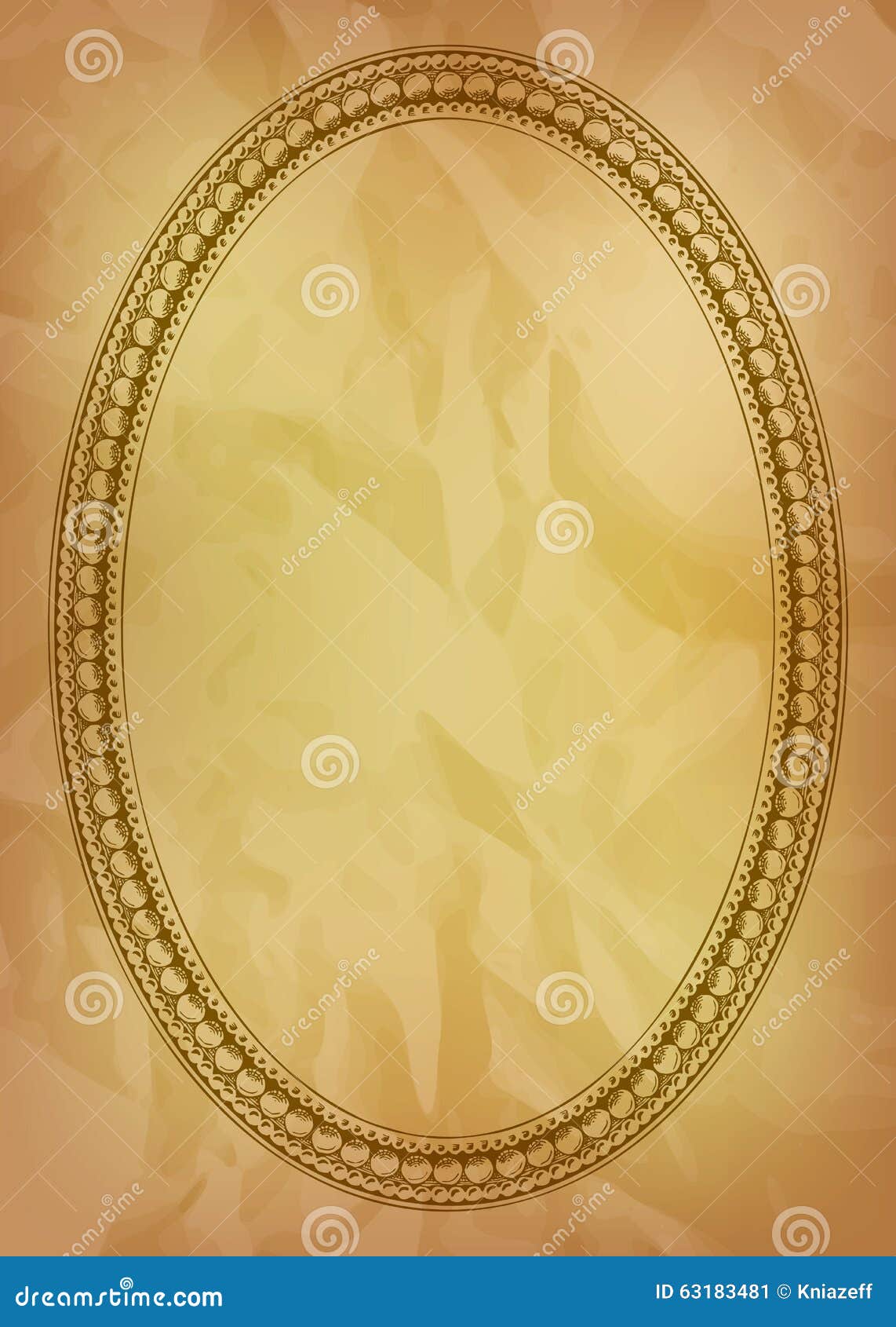 Vintage Frame on Crumpled Ancient Paper Stock Vector - Illustration of ...
