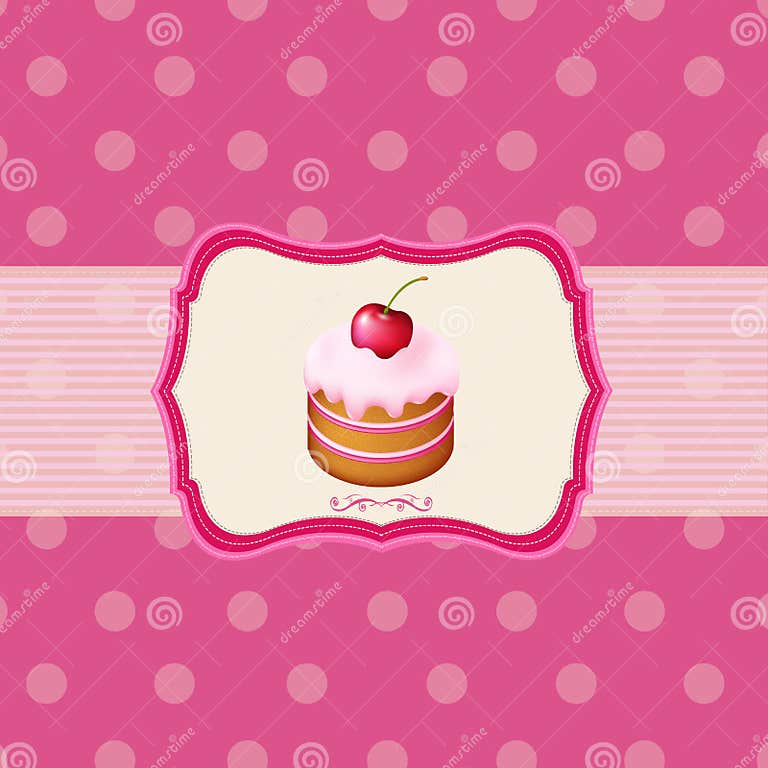 Vintage Frame with Cupcake stock vector. Illustration of love - 24509908