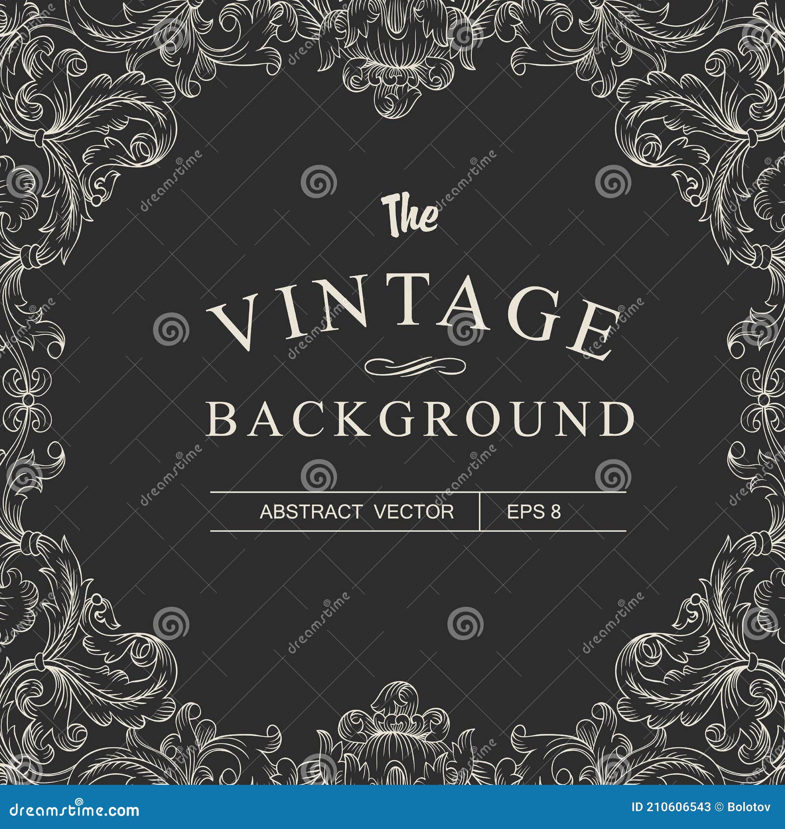 Vintage Frame Design Template Stock Vector - Illustration of background ...