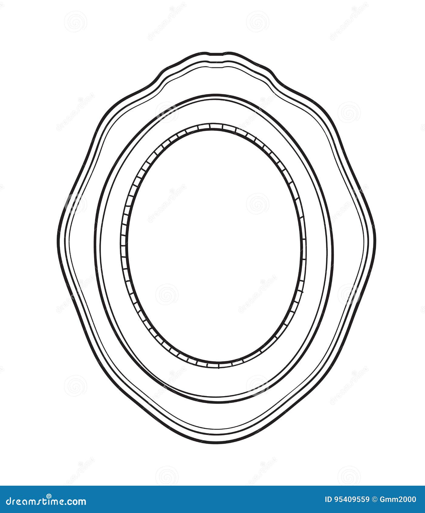 Vintage Frame Hand Drawn Line Art Vintage Vector Illustration Stock ...