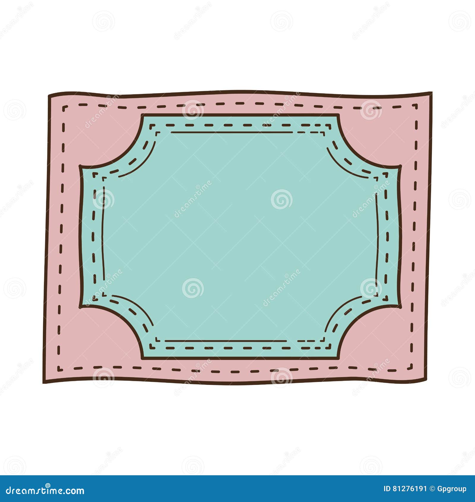 Vintage Frame Icon with Rectangular Shape Stock Illustration ...