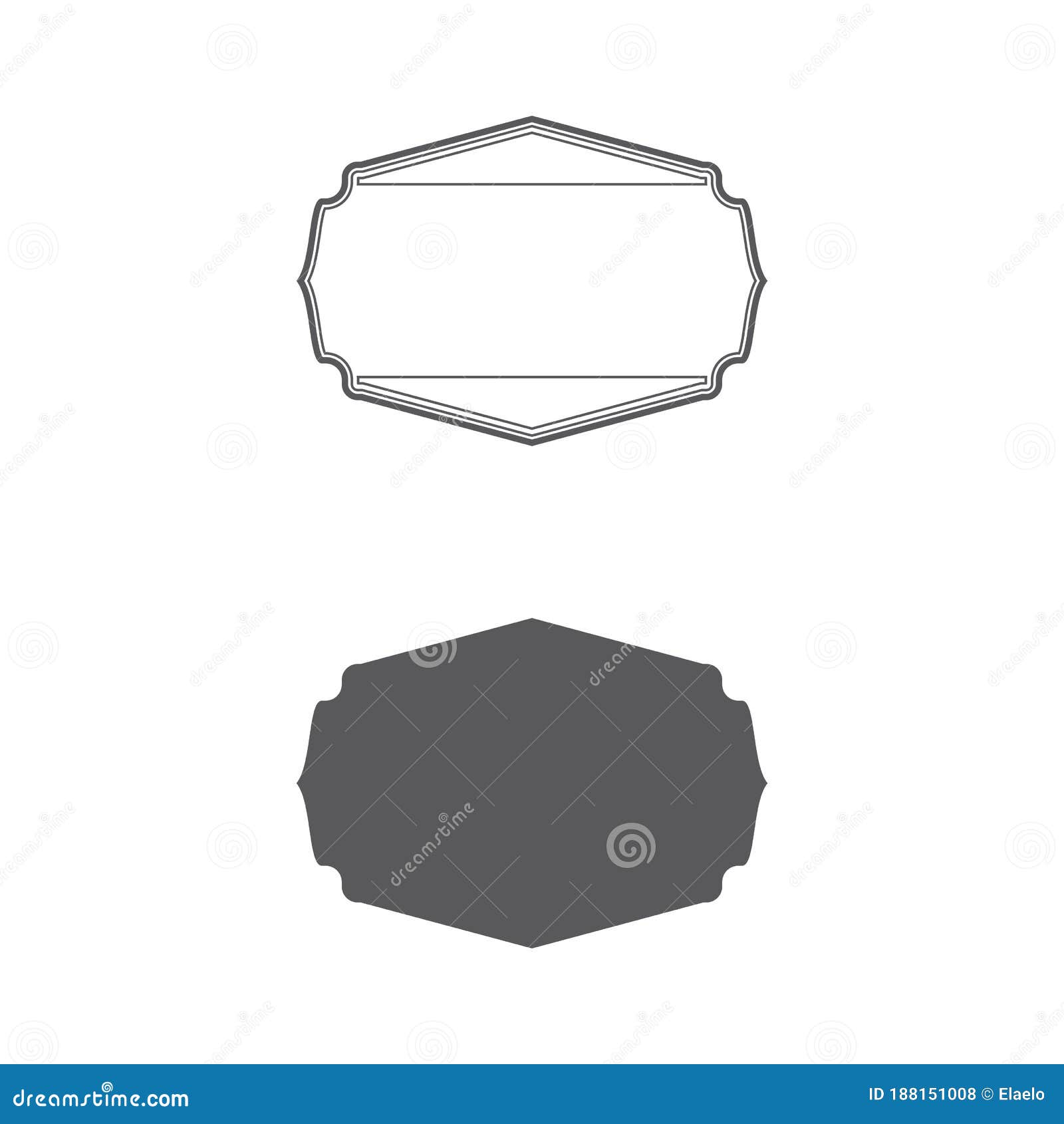 Vintage Frame Icon Template Vector Stock Vector - Illustration of ...