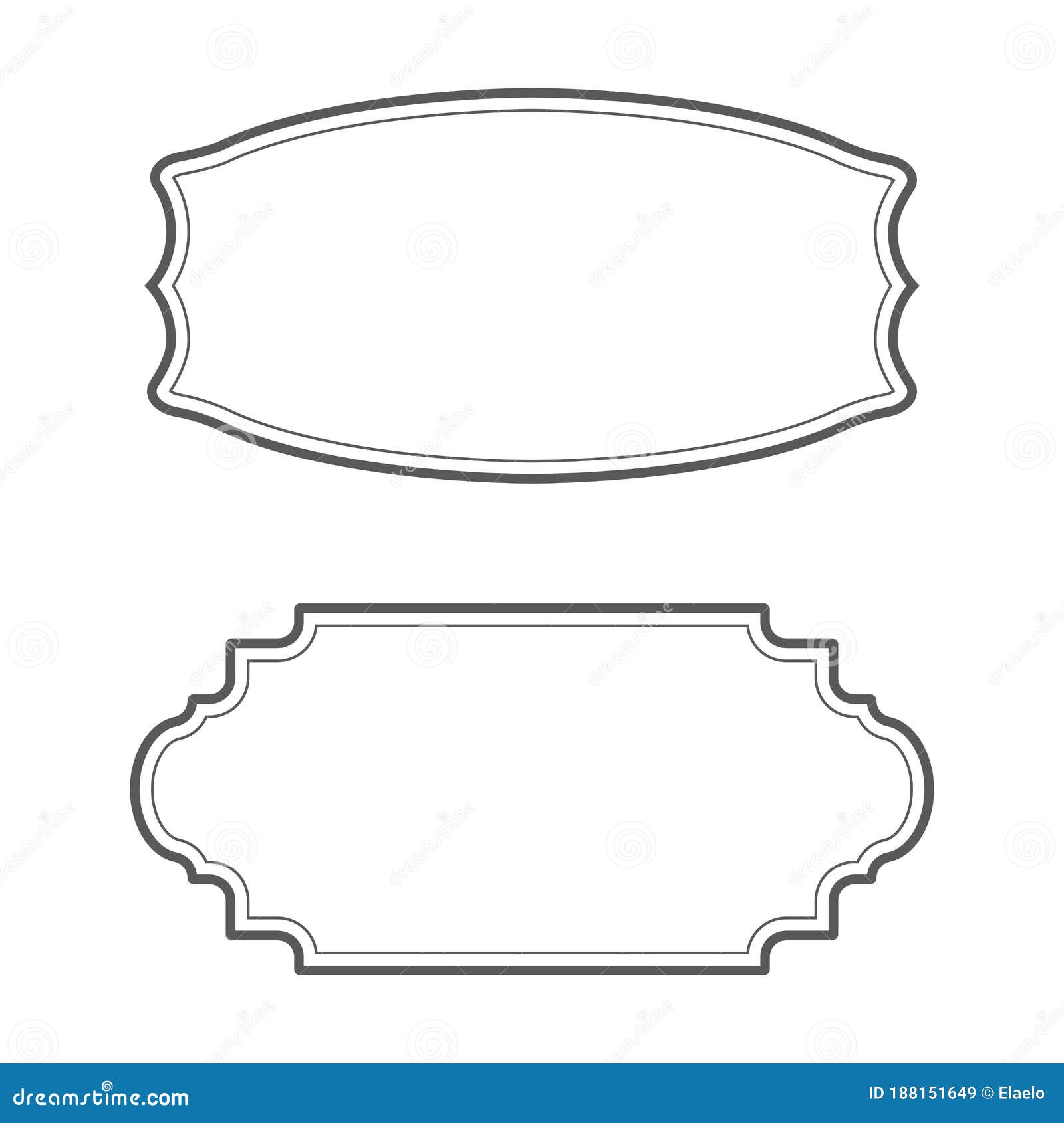 Vintage Frame Icon Template Vector Stock Vector - Illustration of ...