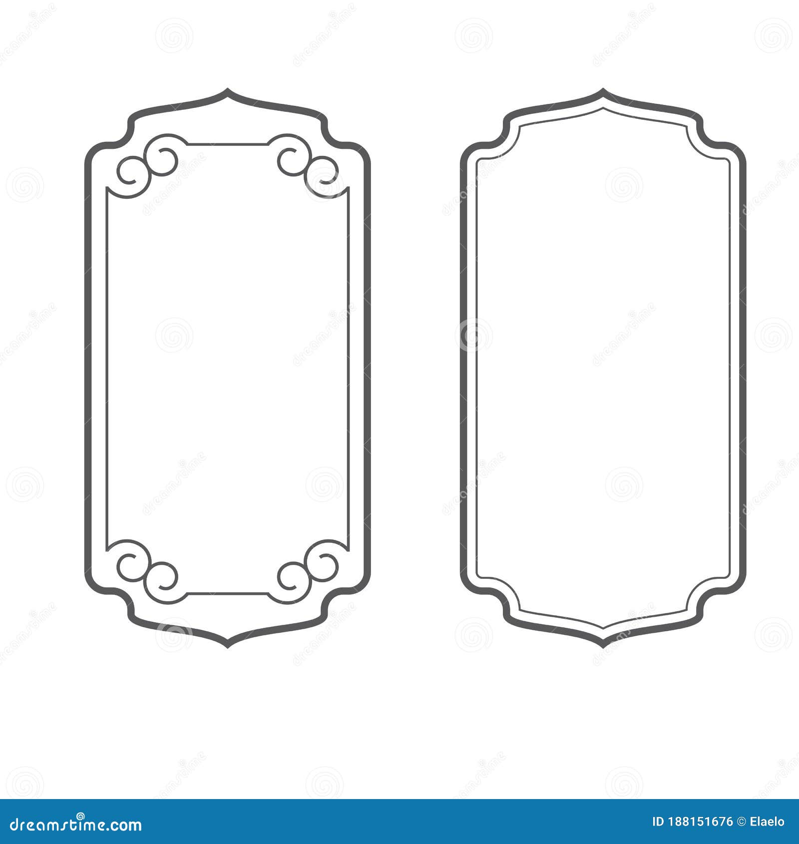 Vintage Frame Icon Template Vector Stock Vector - Illustration of ...