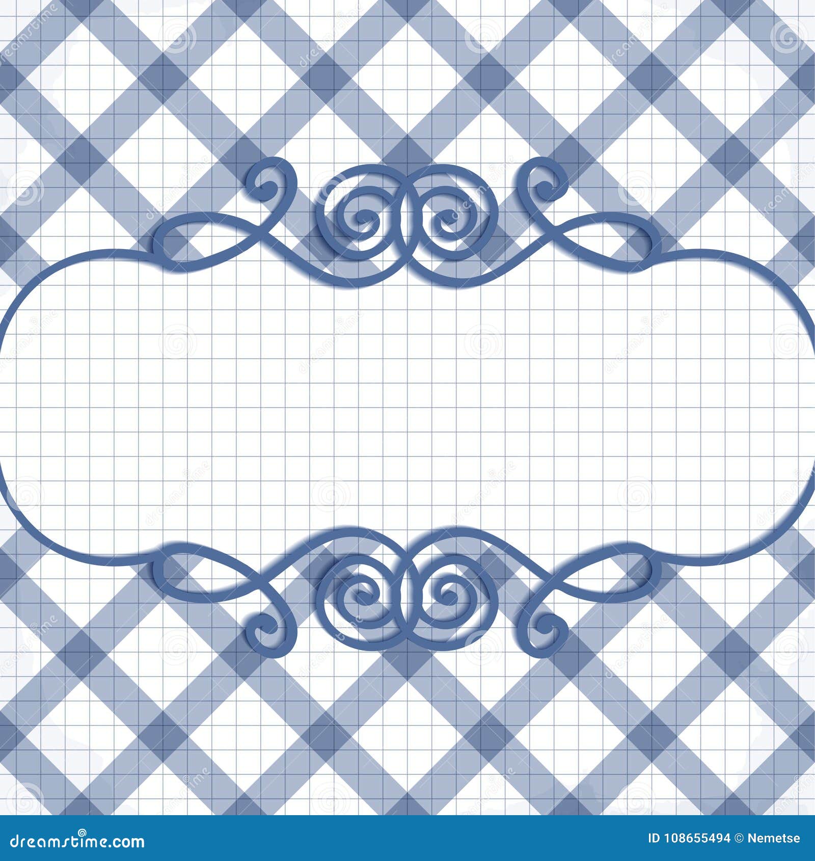 Vintage Frame on a Notebook Sheet Stock Vector - Illustration of label ...