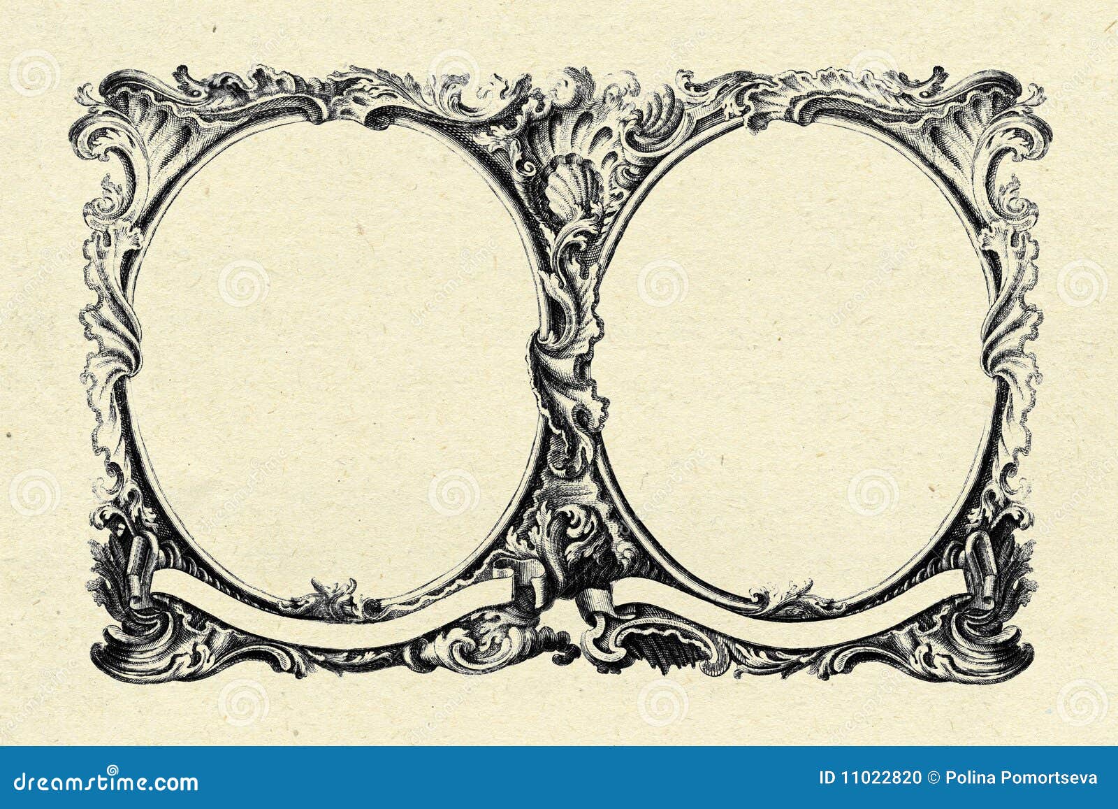 Vintage Frame on Old Paper Texture Background Stock Illustration ...