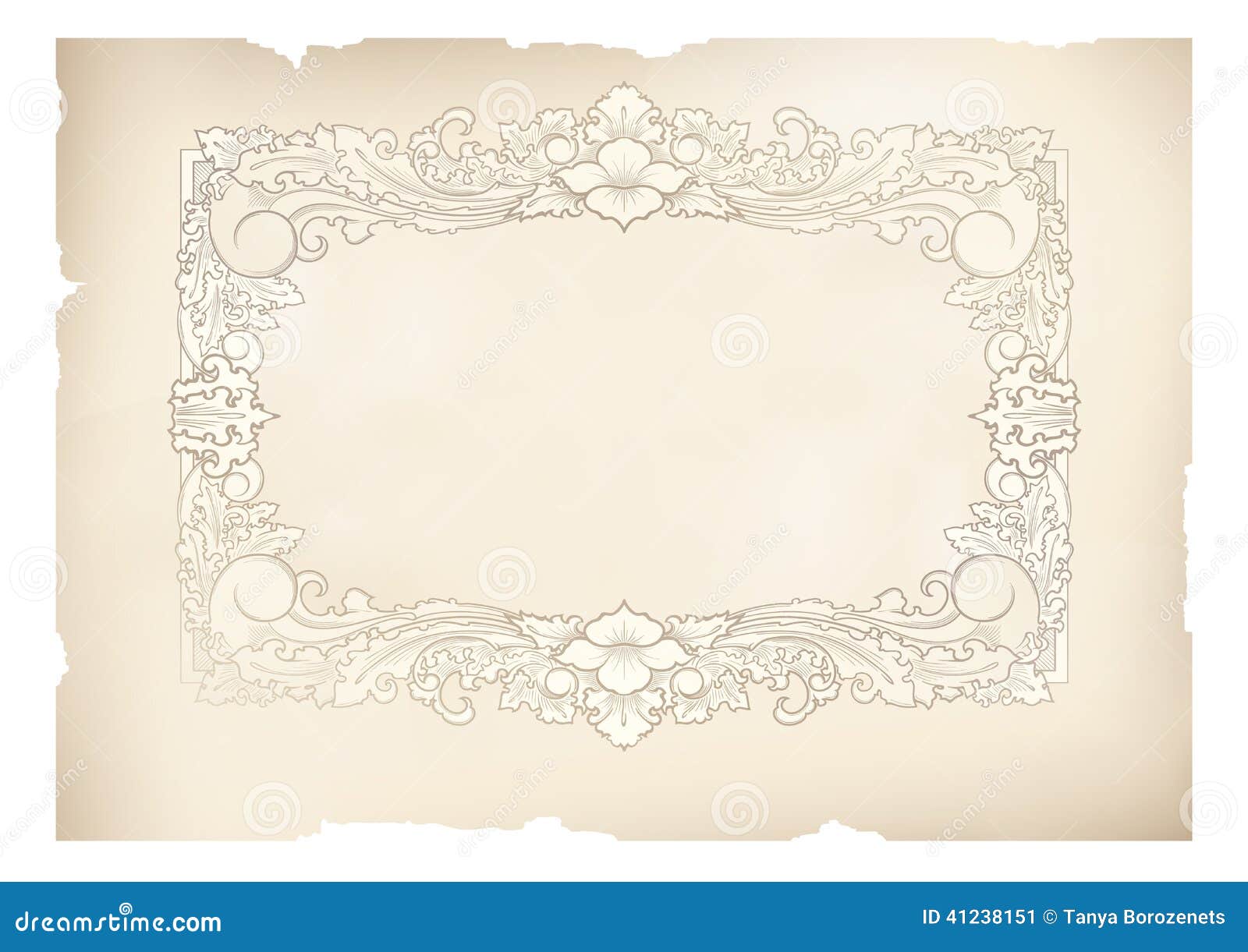 Vintage frame old paper stock vector. Illustration of page - 41238151