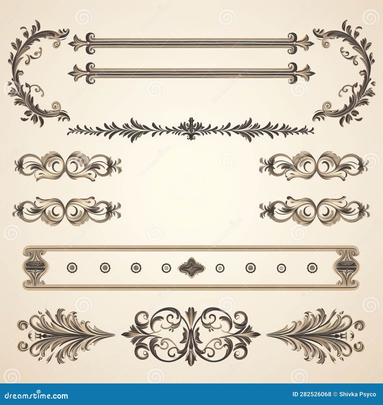 Vintage Frame Page Divider and Designer Beautiful Border Stock ...