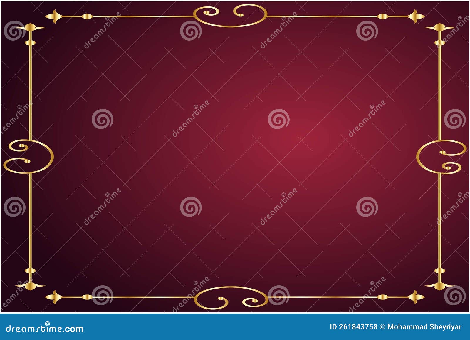 Frame for Text with Ornament Stock Illustration - Illustration of ...