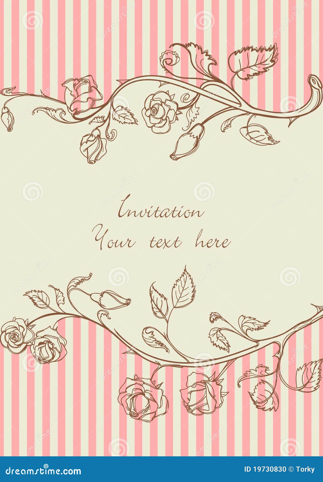 Vintage frame with roses stock vector. Illustration of graphic - 19730830
