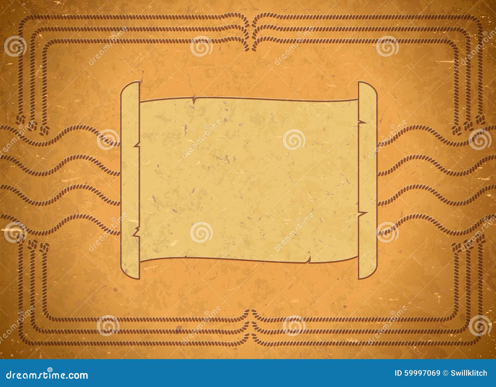 Vintage frame with scroll stock vector. Illustration of decoration ...