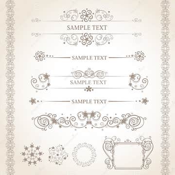 Vintage frame set stock vector. Illustration of design - 38713135