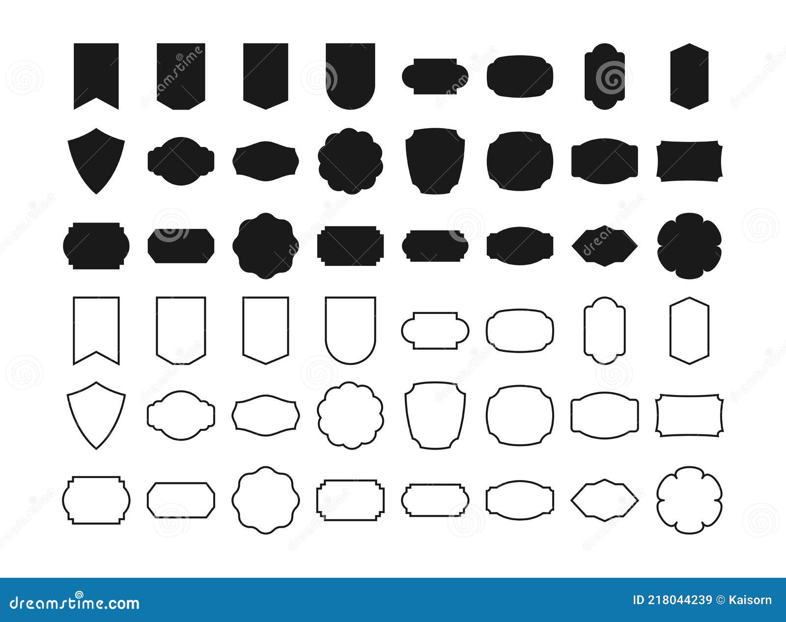 Set Of Banner And Badges Cartoon Vector | CartoonDealer.com #49086787