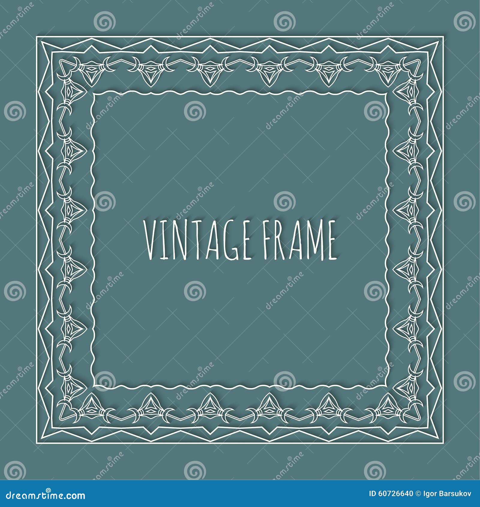 Vintage frame stock vector. Illustration of artwork, charter - 60726640