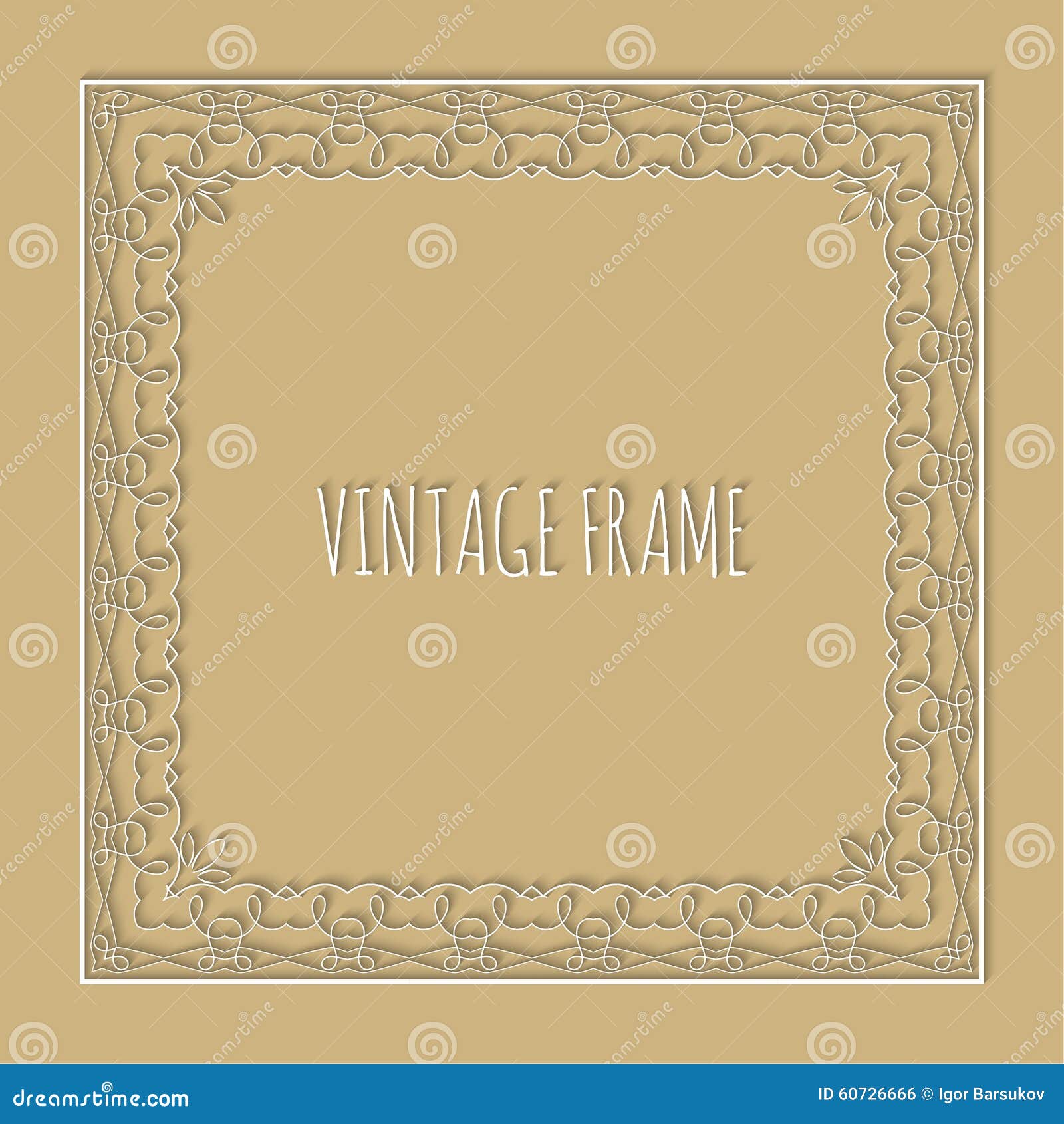 Vintage frame stock vector. Illustration of decoration - 60726666