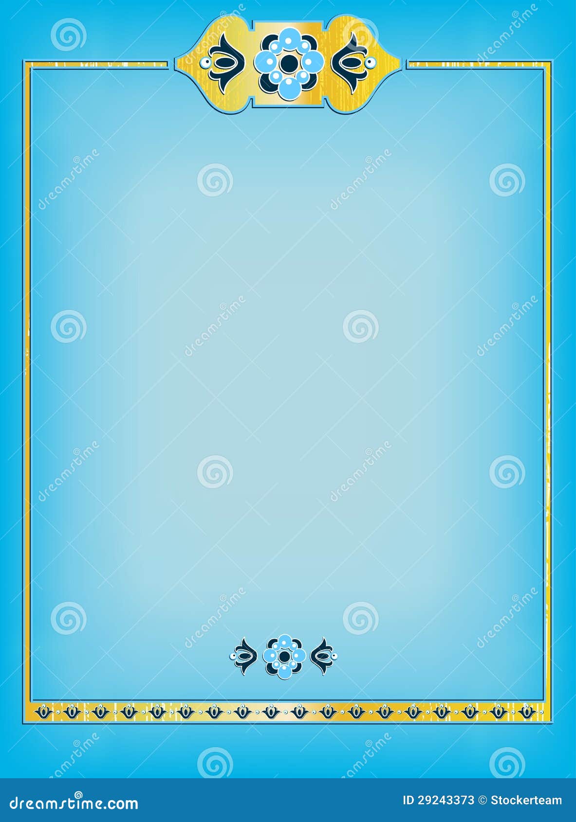 Vintage Frame Template for Post Card Stock Illustration - Illustration ...