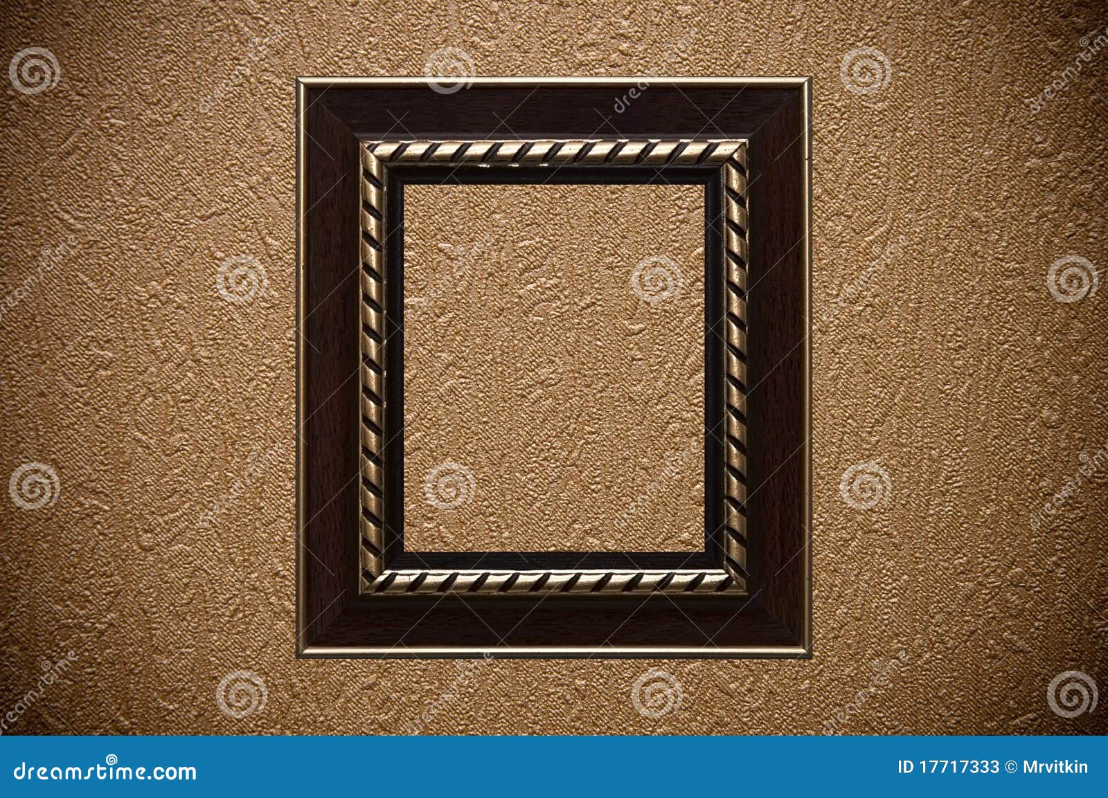 Vintage Frame on Textured Wallpaper Stock Image - Image of fumed, frame ...