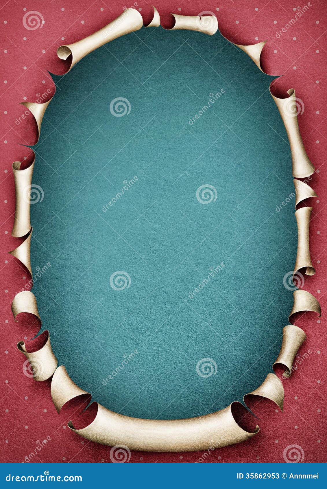 Vintage Frame with Torn Paper. Stock Illustration - Illustration of ...