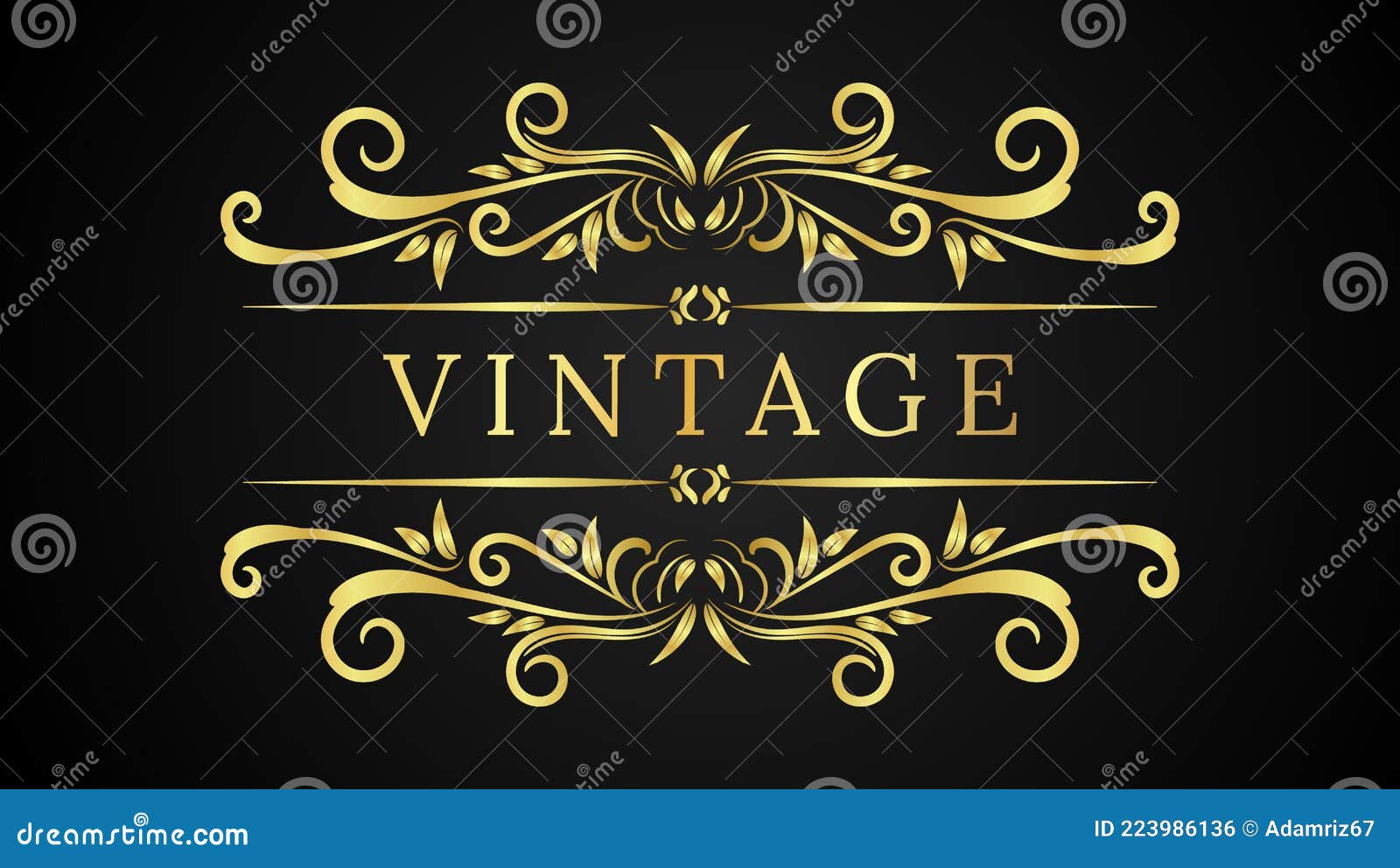 Vintage Frame Vector Art stock vector. Illustration of yellow - 223986136