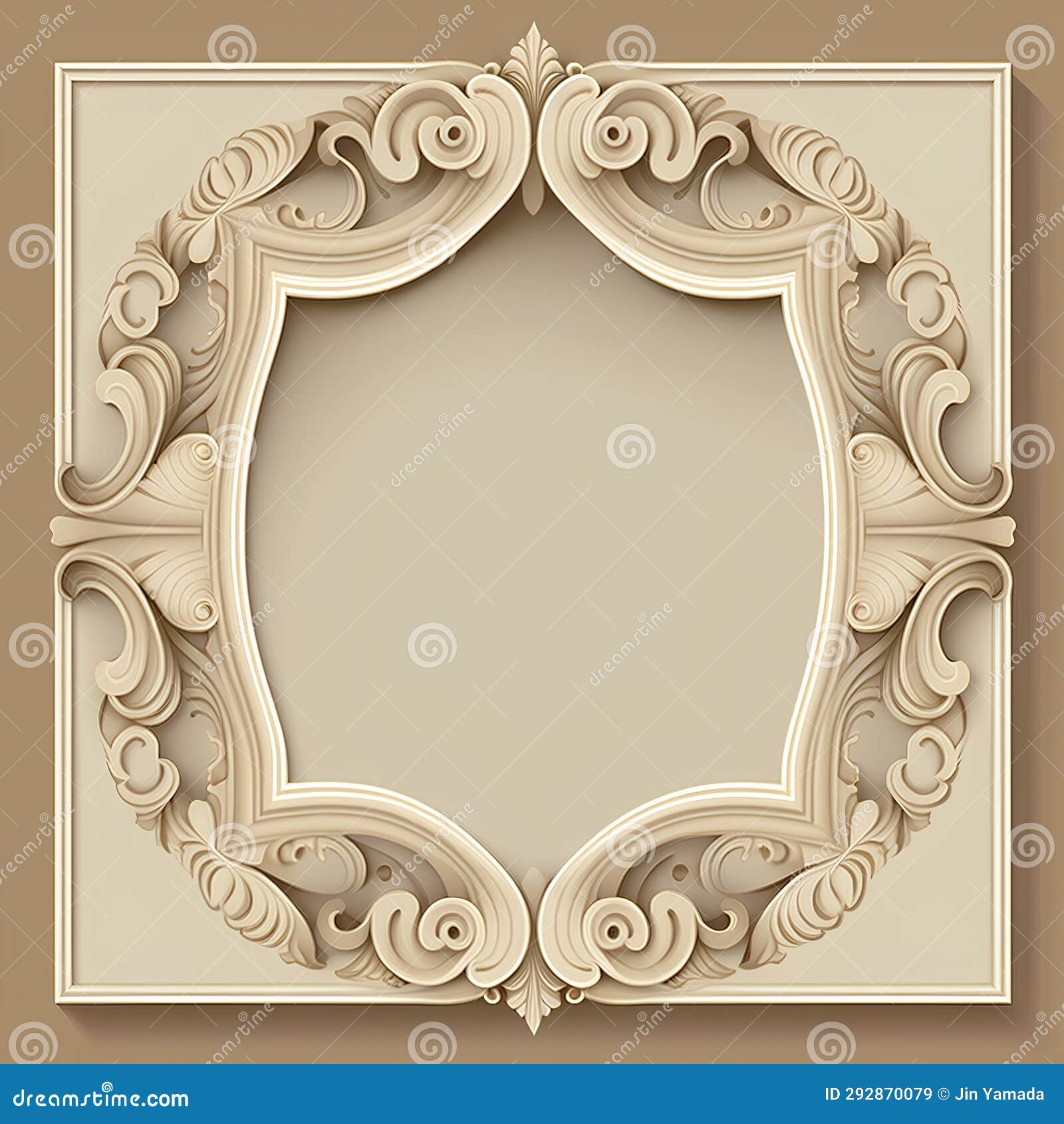 Vintage Frame in Victorian Style. Element for Design Stock Illustration ...