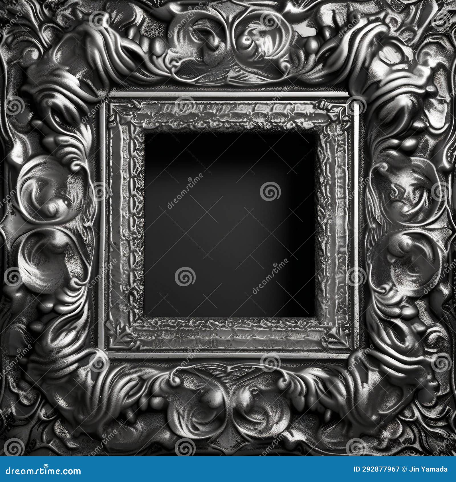 Vintage Frame on Wall in the Style of Baroque. Stock Illustration ...