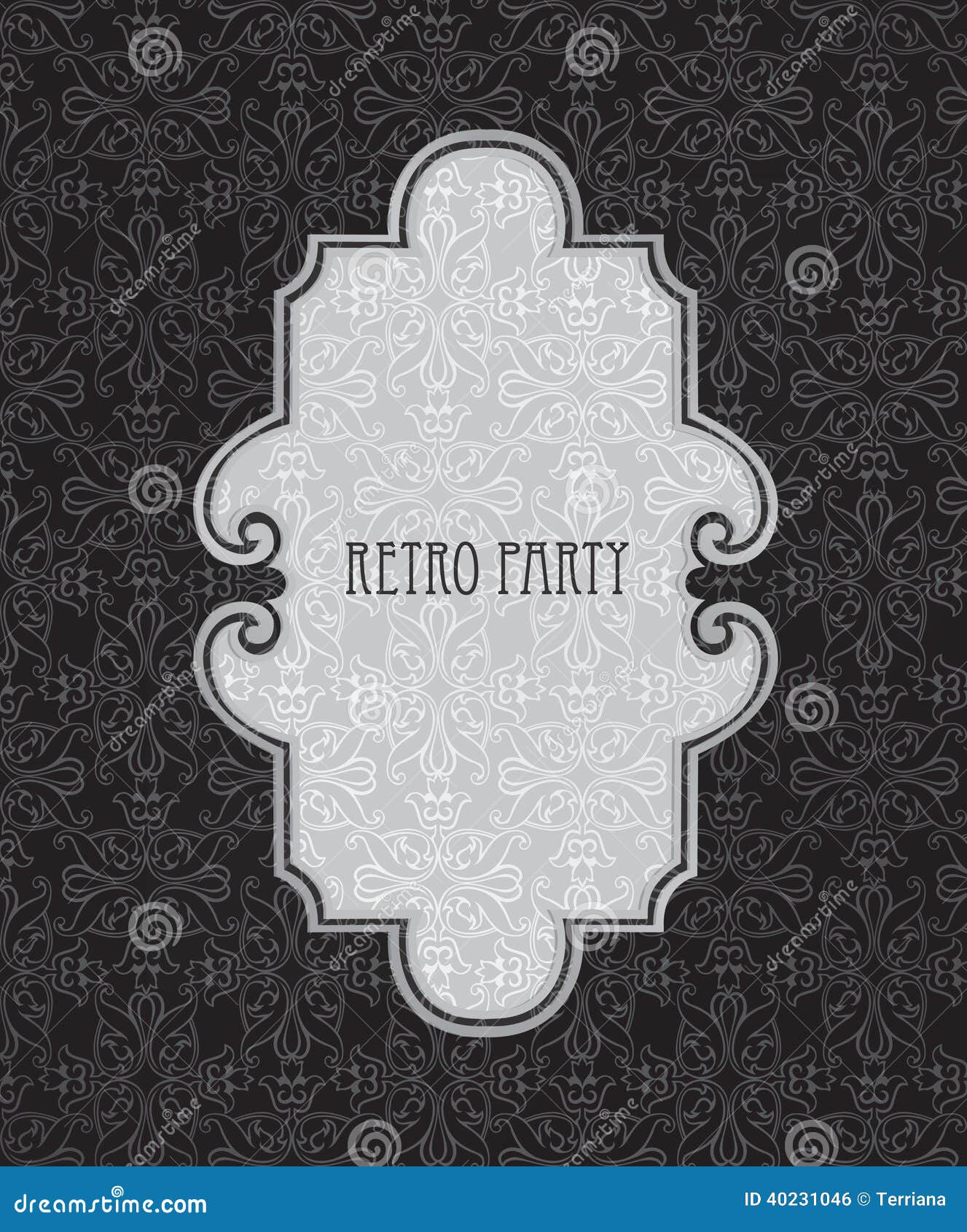 Vintage Frame Wallpaper with Copy Space. Stock Vector - Illustration of ...