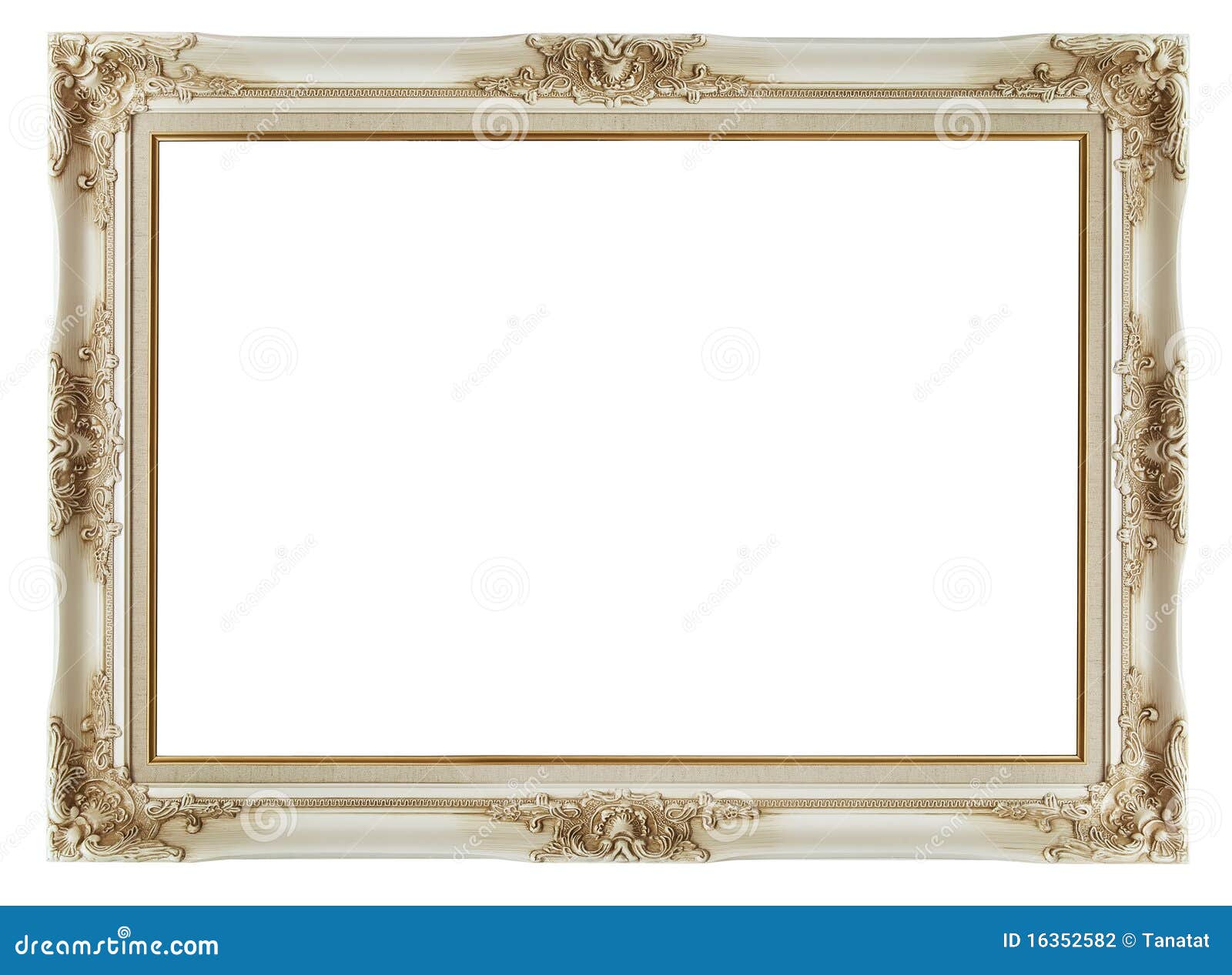 Vintage Frame on White Background Stock Photo - Image of design ...
