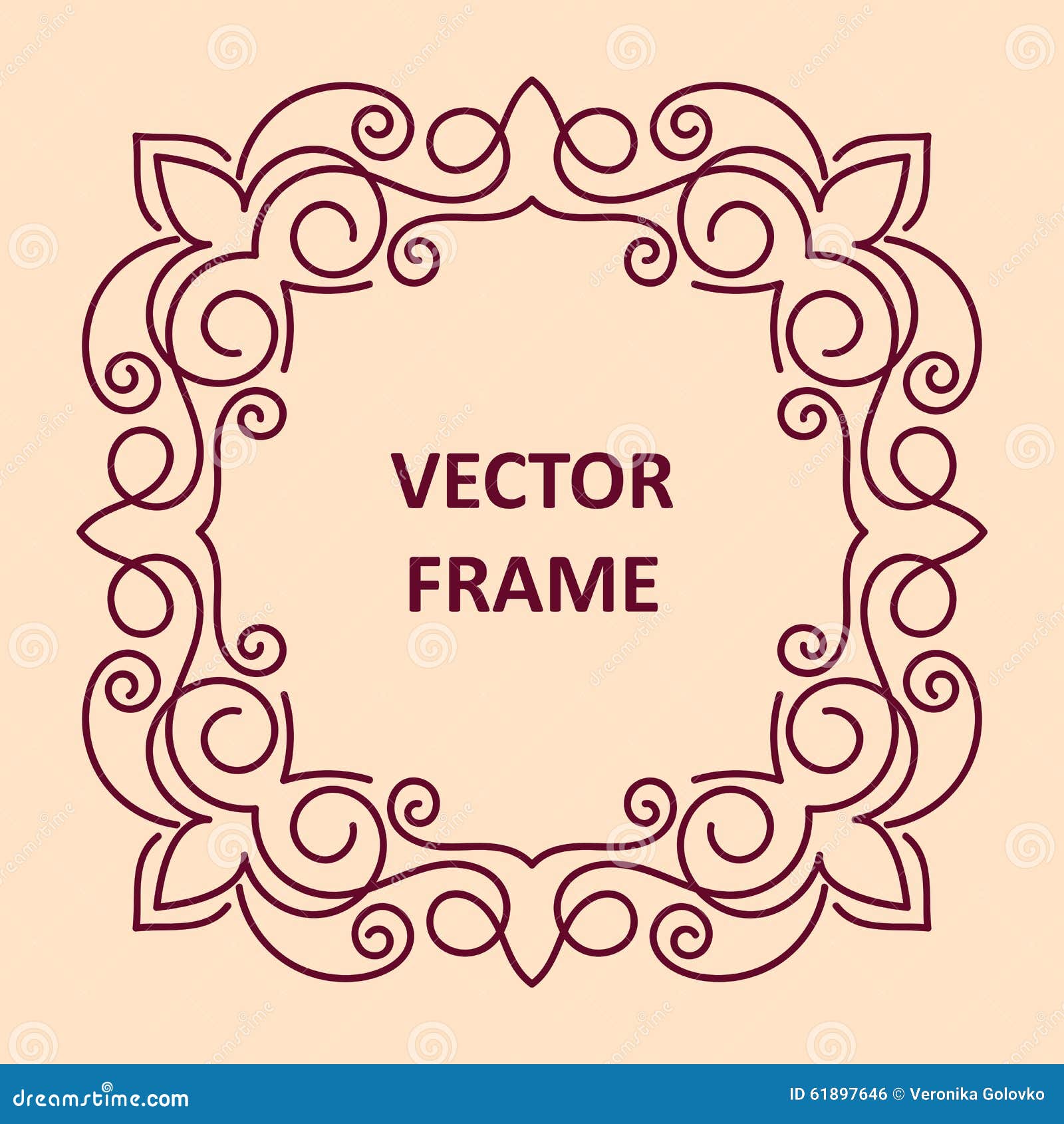 Vintage Frame for Your Text Stock Vector - Illustration of decorative ...