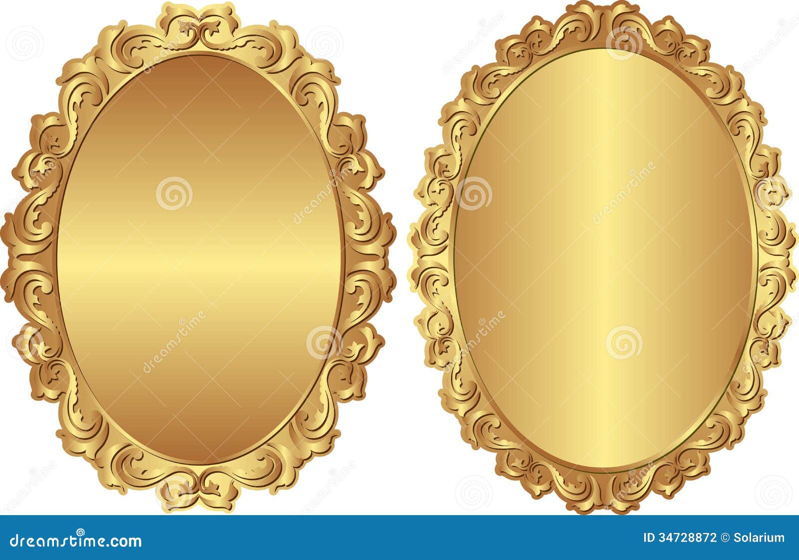 Gold Victorian Frame Vector
