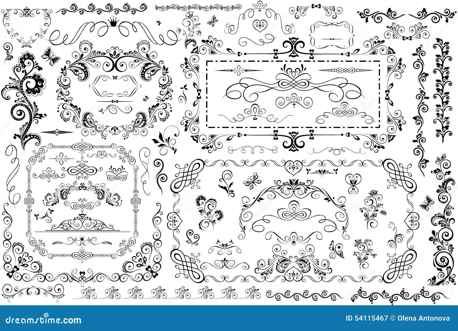 Vintage frames and heading stock vector. Illustration of flourishes ...