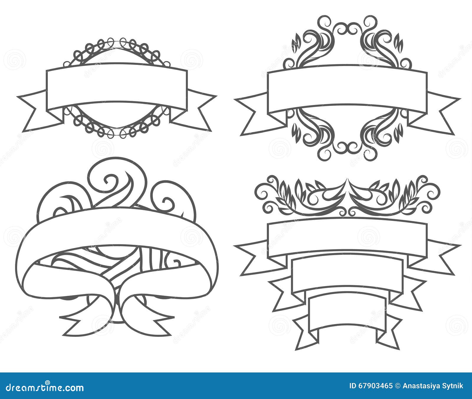 Vintage Frames and Scroll Elements Stock Vector - Illustration of ...
