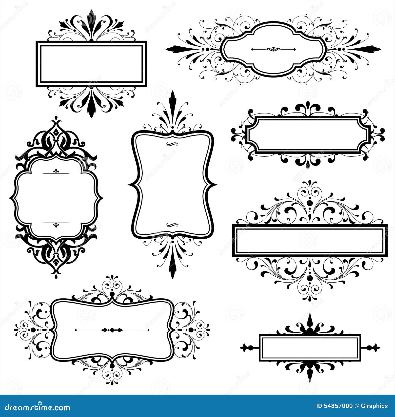 Vintage Scroll Frame Clip Art
