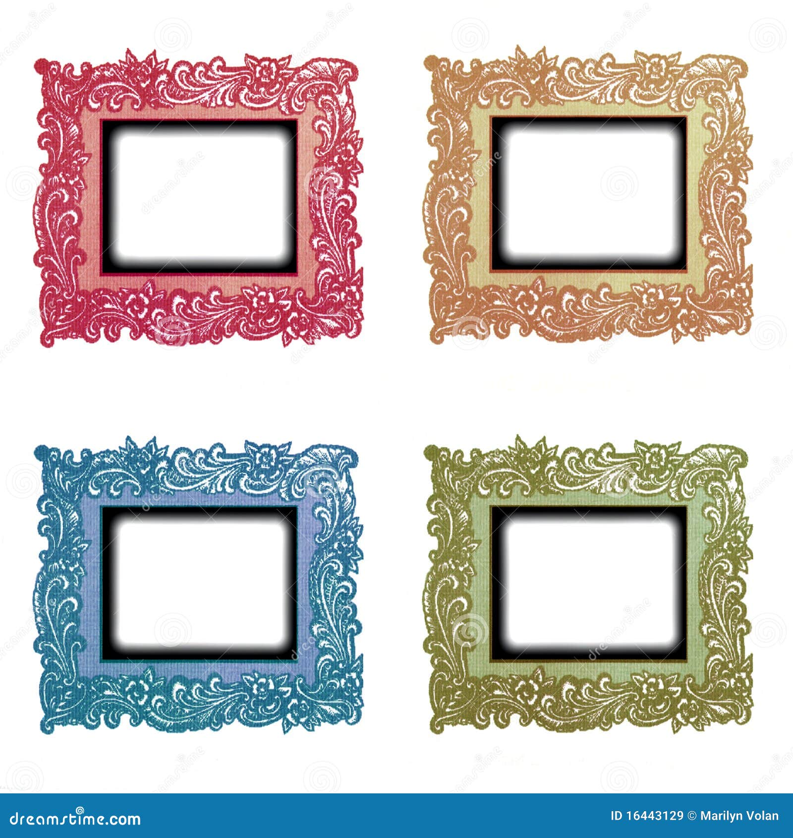 Vintage Frames Set stock illustration. Illustration of design - 16443129