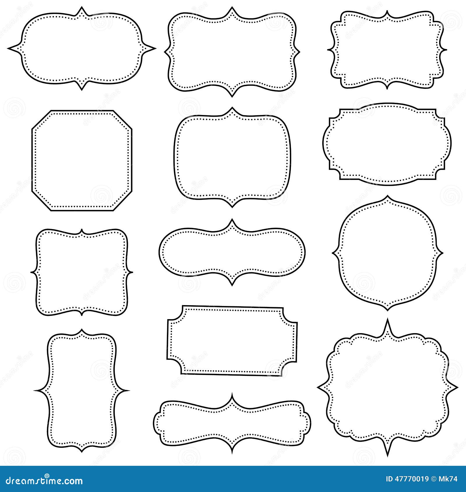 Vintage frames stock vector. Illustration of border, decorative - 47770019