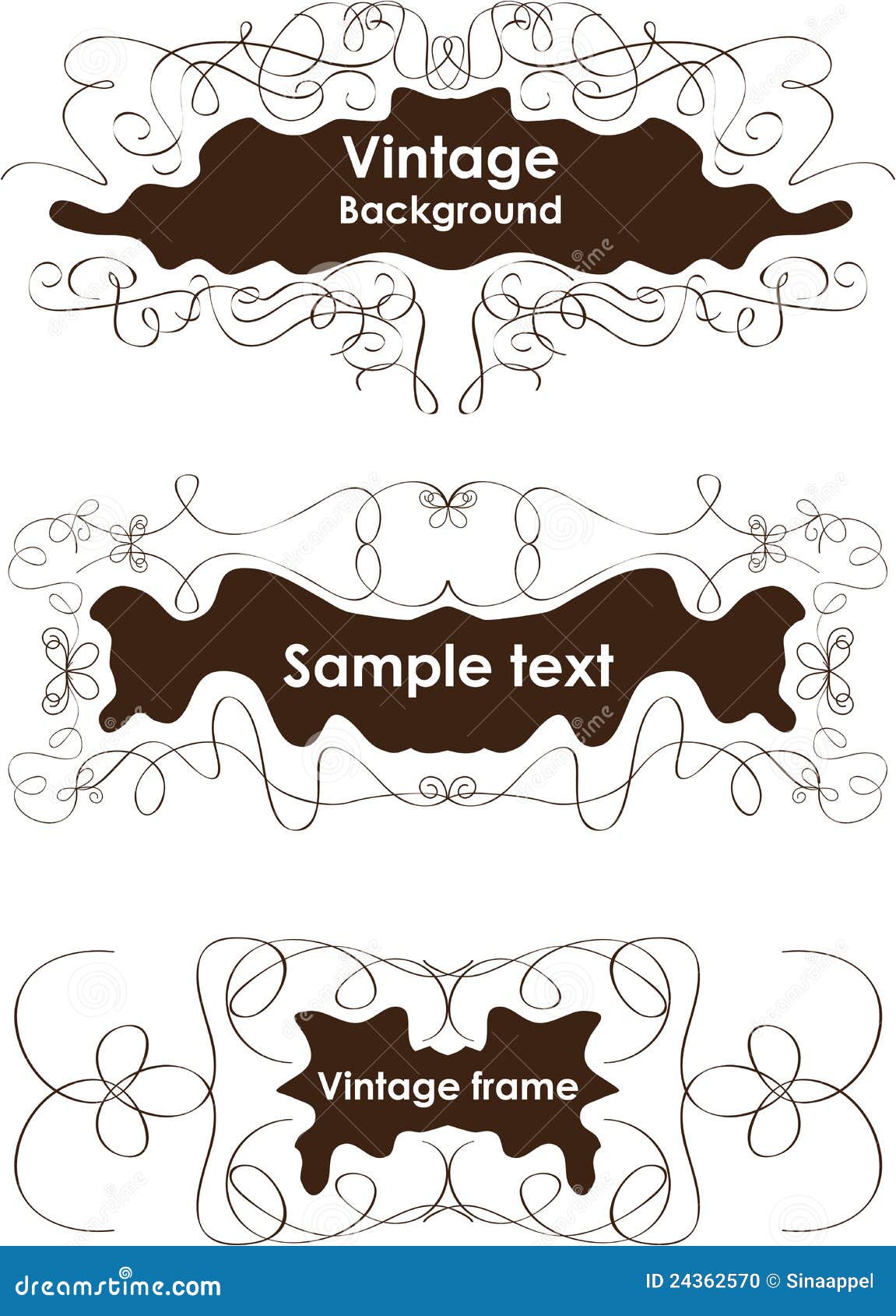 Vintage Frames, Vignette Borders Vector Illustration | CartoonDealer ...