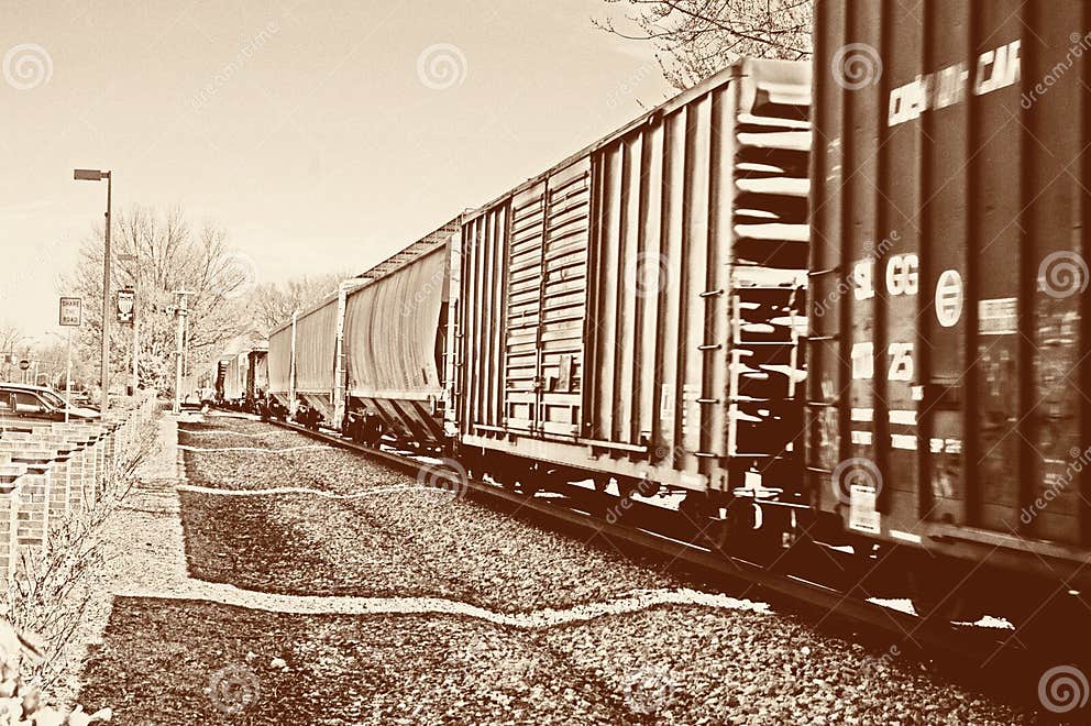 Vintage freight train stock photo. Image of rail, city - 4673658