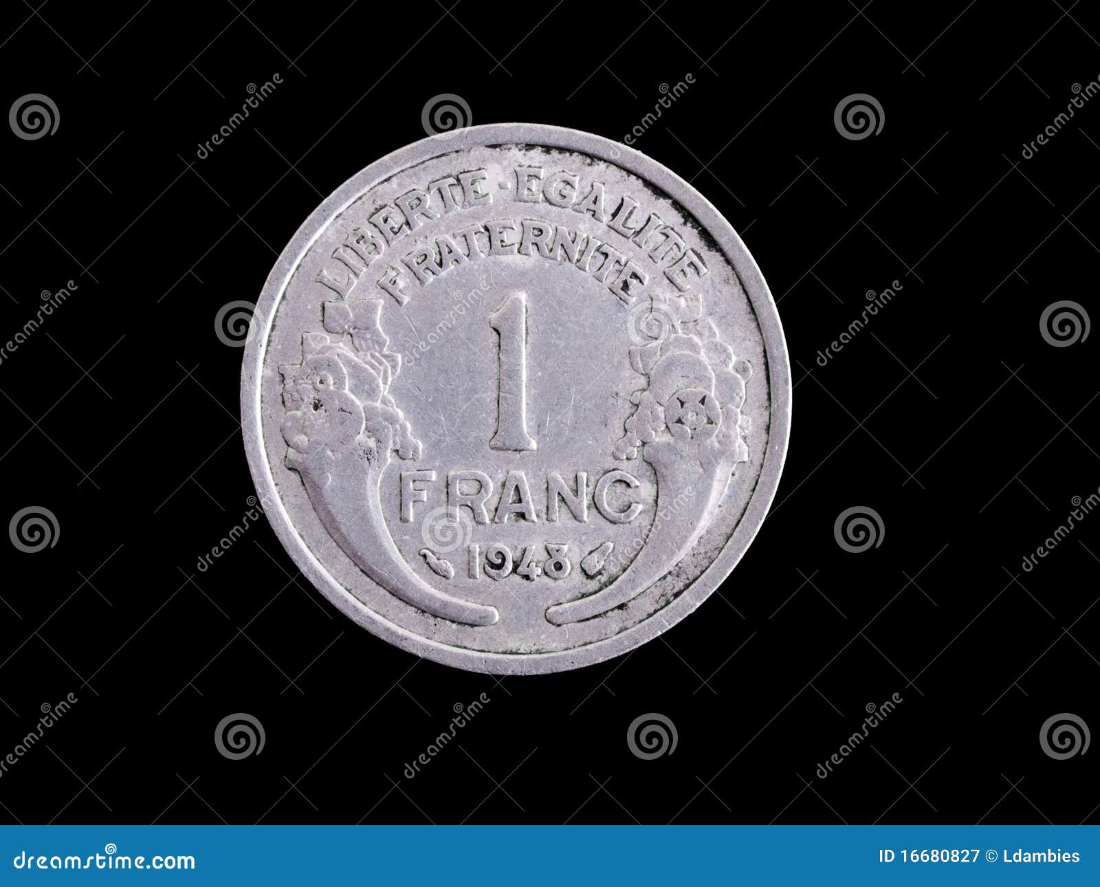 Vintage French Franc coin stock image. Image of cash - 16680827