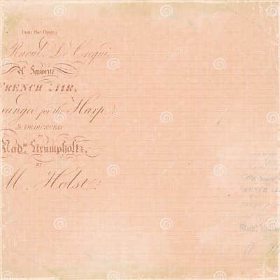 Vintage French Letter Script Background Stock Image - Image of soft ...