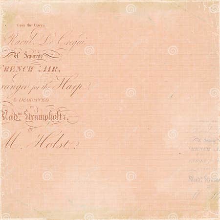 Vintage French Letter Script Background Stock Image - Image of soft ...