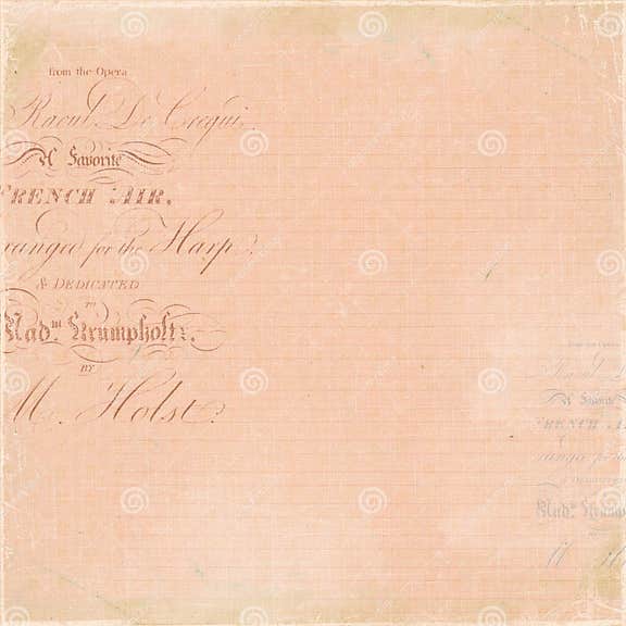 Vintage French Letter Script Background Stock Image - Image of soft ...