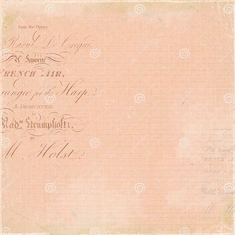 Vintage French Letter Script Background Stock Image - Image of soft ...