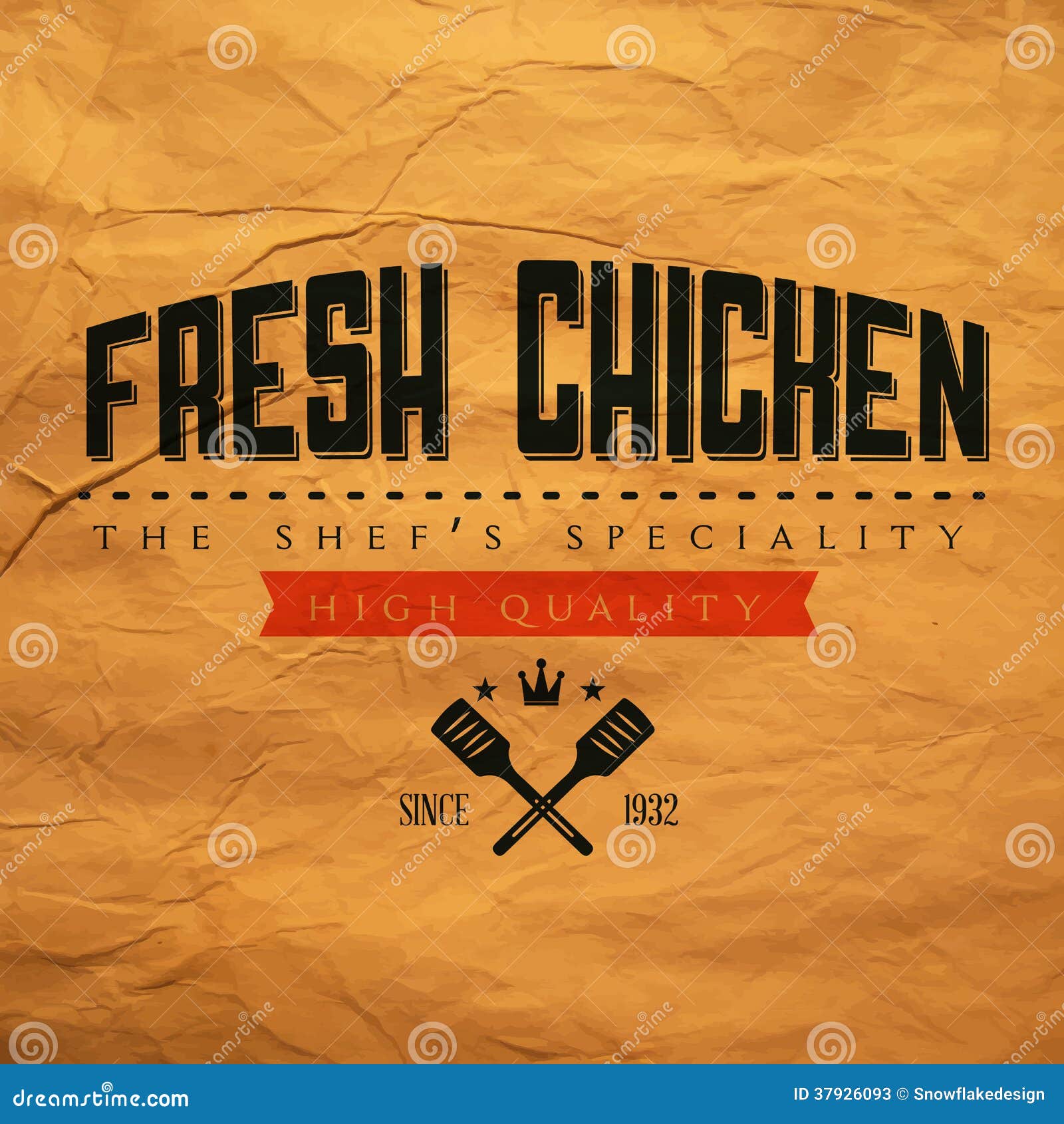 Vintage Fresh Chicken Label Stock Illustration - Illustration of sign ...