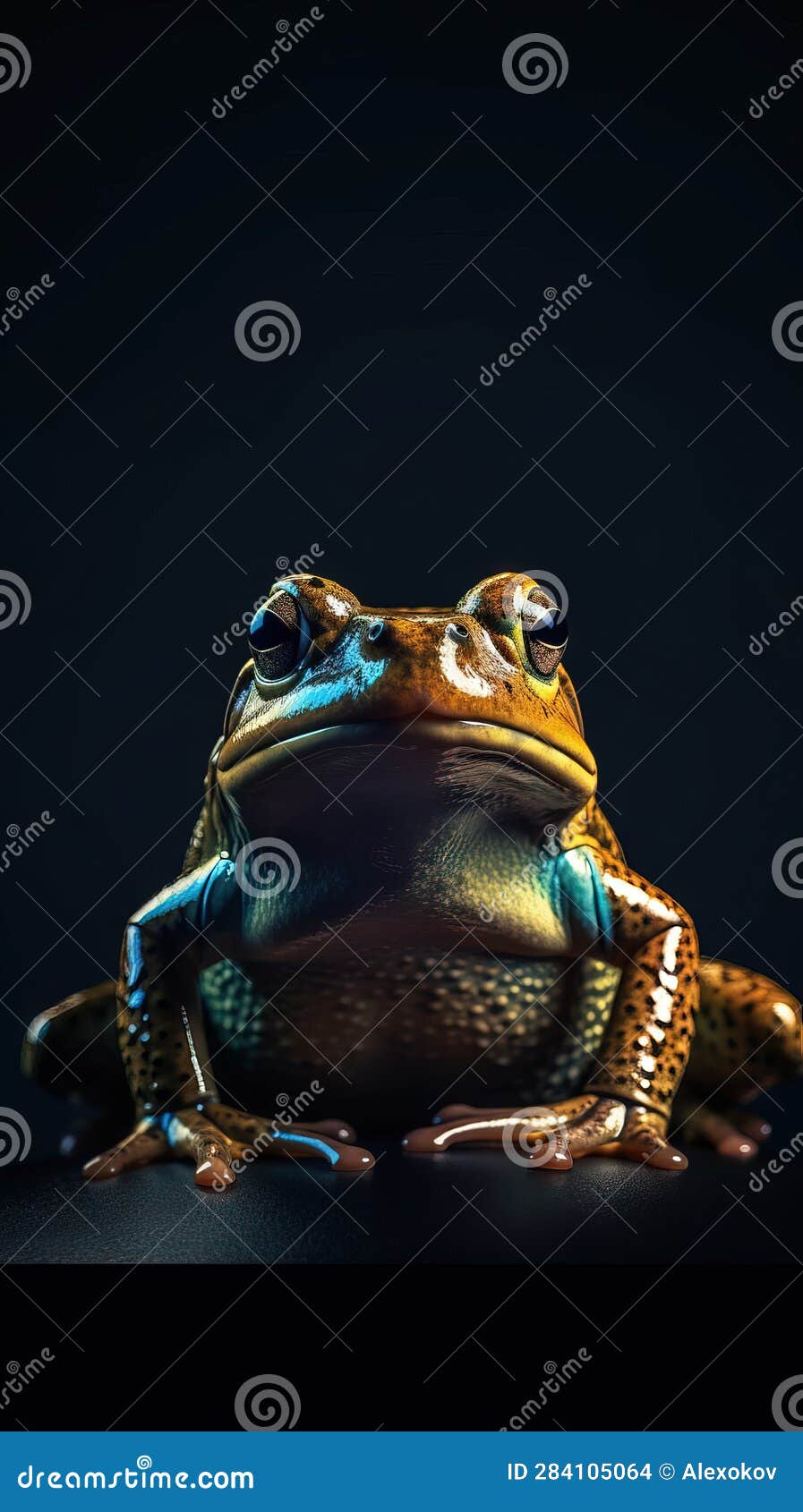 Vintage Frog on Dark Background. Stock Illustration - Illustration of ...