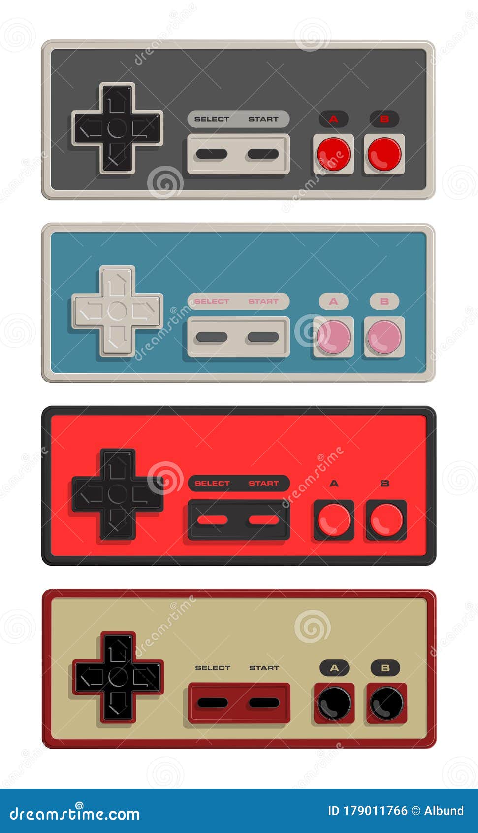 Vintage Gaming Controller stock vector. Illustration of game - 179011766