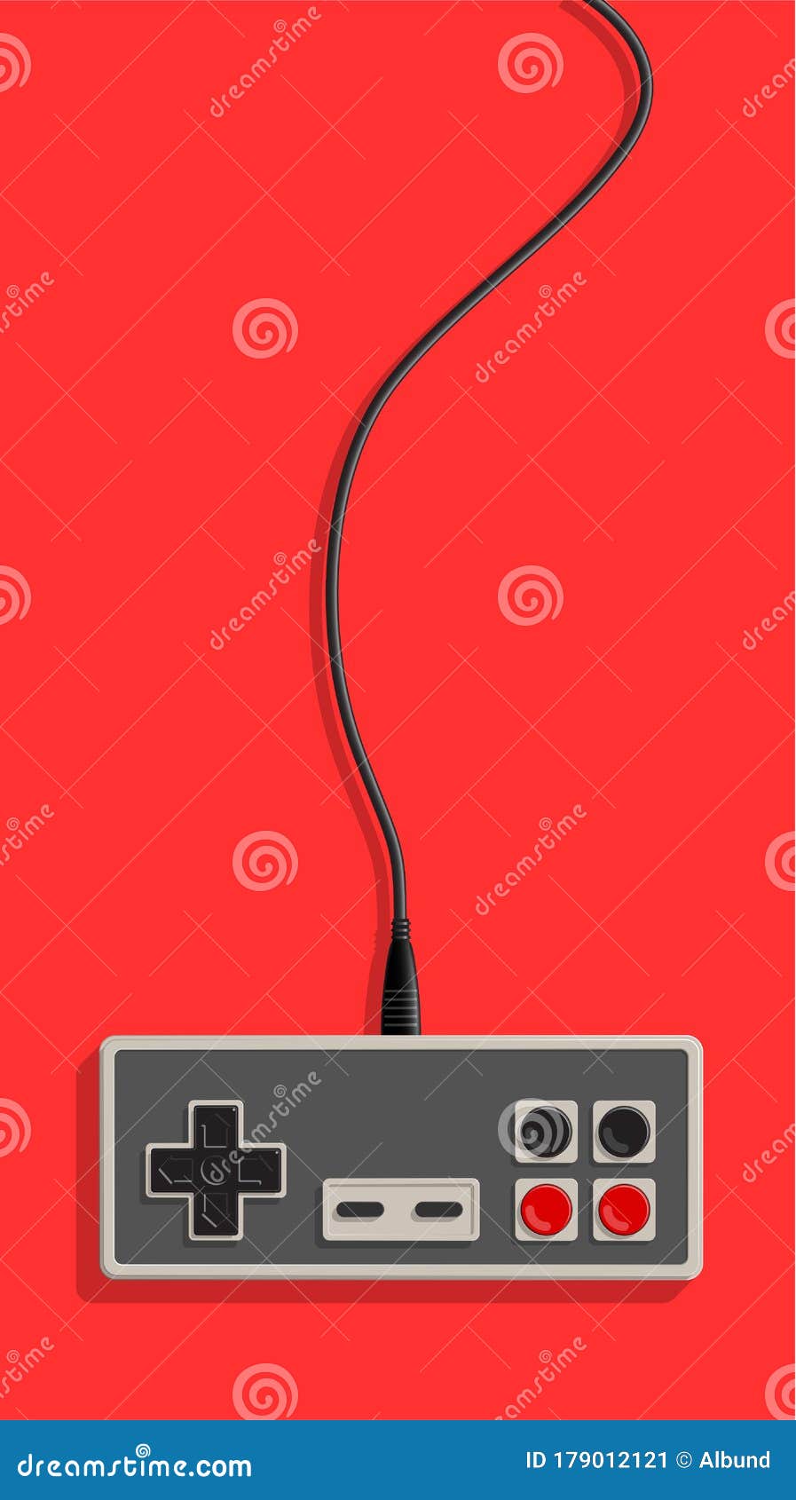 Vintage Gaming Controller stock vector. Illustration of plastic - 179012121