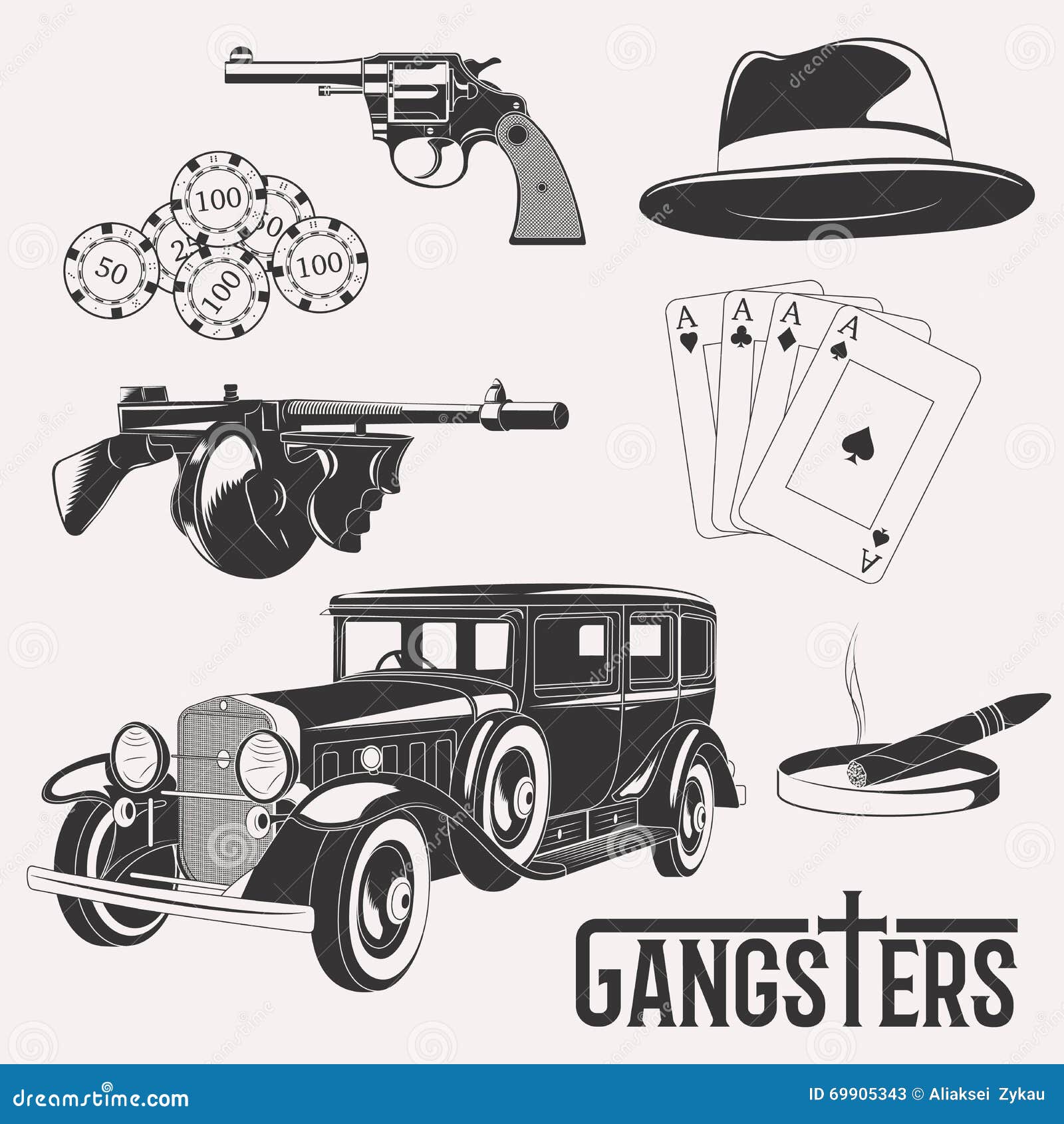 Gangster Game Sprite Cartoon Vector | CartoonDealer.com #54154431